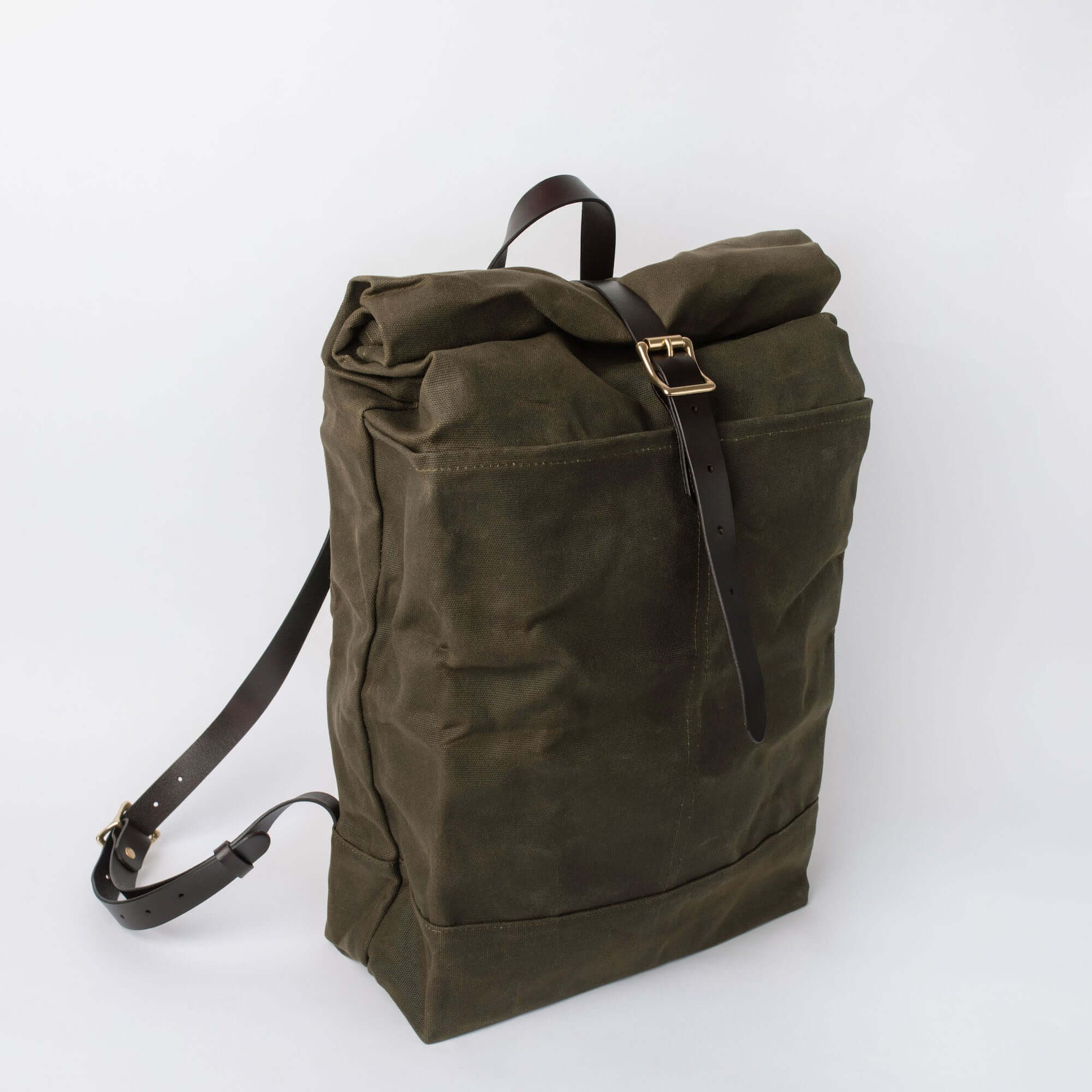 Durable Waxed Canvas Rucksack | Classic Roll-Top Design – Common Goods